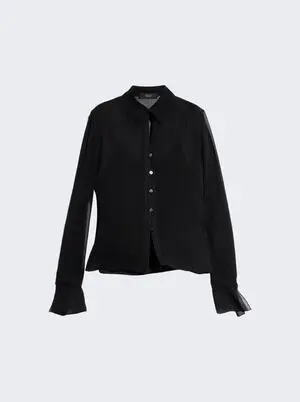 Gucci Light Silk Georgette Shirt - Black