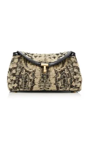 TOTEME T-lock Paisley Clutch - Black