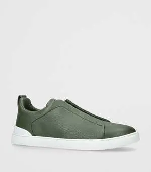 Zegna Leather Stitch Sneakers