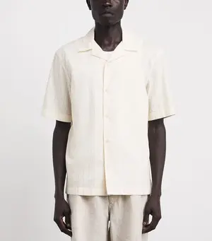 Sunspel Cotton Textured Stripe Shirt