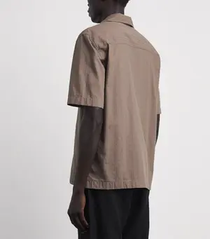 Sunspel Cotton Textured Stripe Shirt - Brown