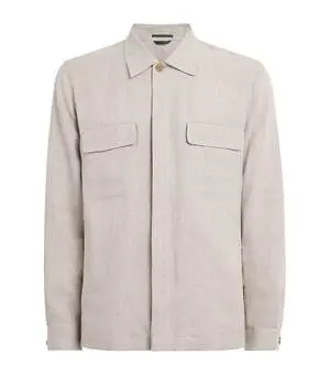 Sunspel Linen Overshirt - Beige