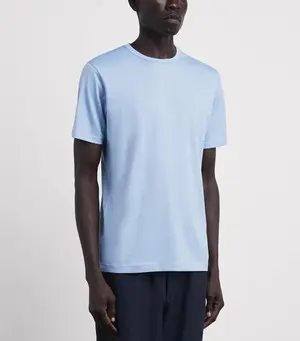 Sunspel Supima Cotton Classic T-shirt - Blue