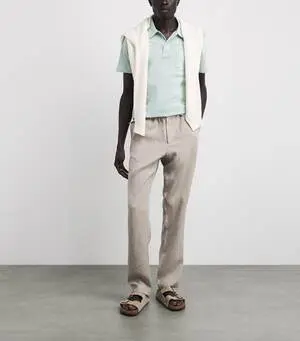 Sunspel Supima Cotton Riviera Polo Shirt - Green