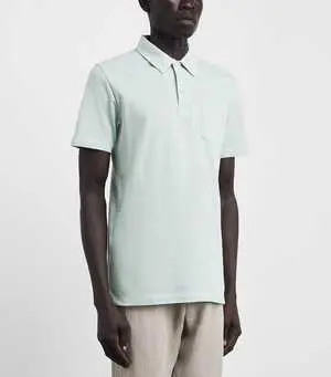 Sunspel Supima Cotton Riviera Polo Shirt - Green
