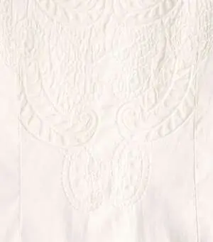 Veronica Beard Linen-blend Eyelet Upten Midi Dress - Ivory