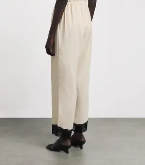 Stylein Lace-trim Monteroni Wide-leg Trousers