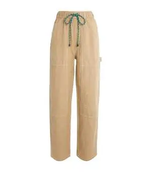 Rag & Bone Linen Atlas Wide-leg Trousers - Beige