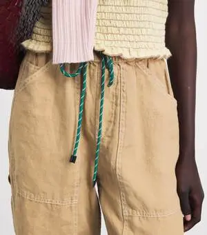 Rag & Bone Linen Atlas Wide-leg Trousers