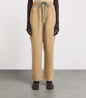 Rag & Bone Linen Atlas Wide-leg Trousers