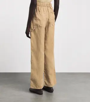 Rag & Bone Linen Atlas Wide-leg Trousers