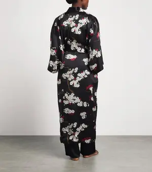 Olivia Von Halle Silk Floral Queenie Night Robe