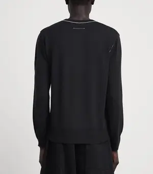 MAISON MARGIELA Virgin Wool-blend Numeric Tab Sweater