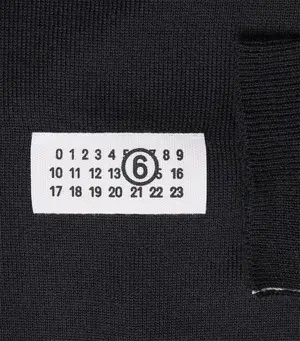 MAISON MARGIELA Virgin Wool-blend Numeric Tab Sweater - Black