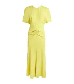 Victoria Beckham Cady Bela Midi Dress - Yellow