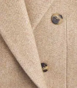 Victoria Beckham Wool-blend Double-breasted Jacket - Beige
