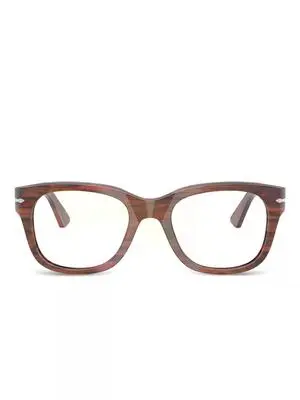 Persol Square Frame Glasses - Red