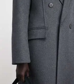 Victoria Beckham Wool-cashmere Double-faced Overcoat - Grey