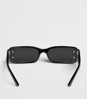 Balenciaga Dynasty Rectangle Sunglasses - Black