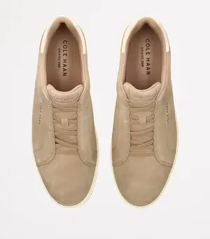 Cole Haan Suede Grandprø Luxe Slip-on Sneakers - Beige