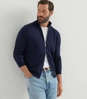 Brunello Cucinelli Cashmere Zip-up Cardigan - Blue