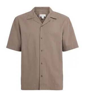 Sunspel Cotton Textured Stripe Shirt