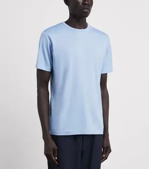 Sunspel Supima Cotton Classic T-shirt - Blue