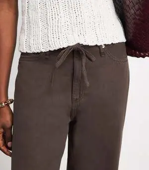 Rag & Bone Phoebe Wide-leg Jeans With Drawstring - Brown