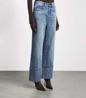 Tory Burch High-rise Straight Leg Jeans With Logo Detail