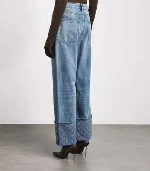 Tory Burch High-rise Straight Leg Jeans With Logo Detail