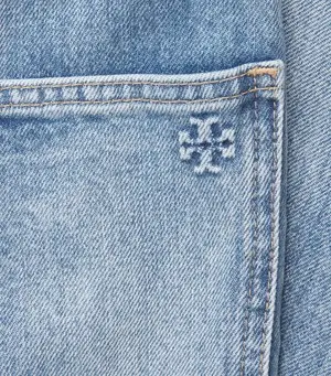 Tory Burch High-rise Straight Leg Jeans With Logo Detail