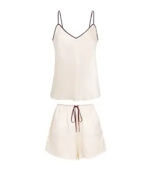 Olivia Von Halle Silk Elle Pyjama Set - Nude