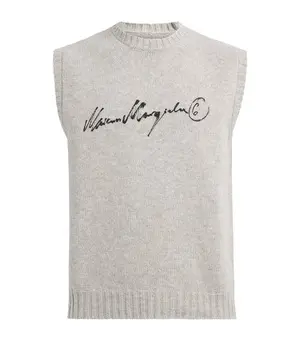 MAISON MARGIELA Wool-blend Logo Sweater Vest