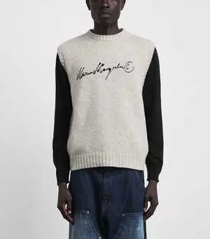 MAISON MARGIELA Wool-blend Logo Sweater Vest