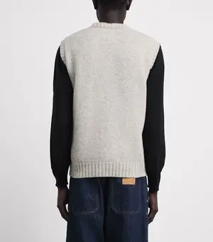 MAISON MARGIELA Wool-blend Logo Sweater Vest