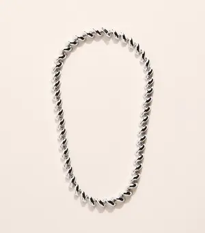 Eddie Borgo Plated Twisted Link Necklace - Silver