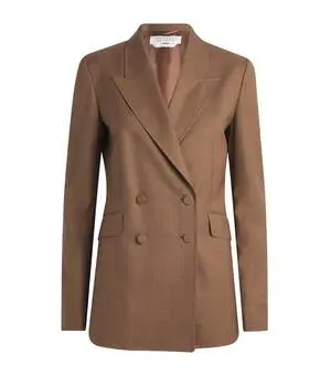 Gabriela Hearst Double-breasted Virgin Wool Blazer - Brown