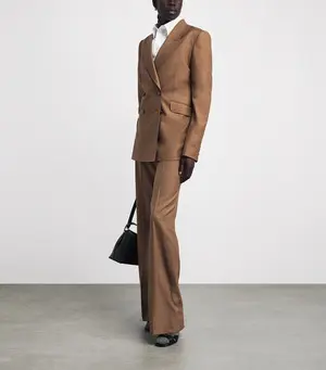 Gabriela Hearst Double-breasted Virgin Wool Blazer - Brown