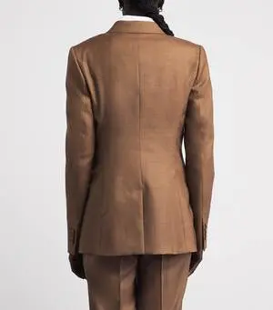 Gabriela Hearst Double-breasted Virgin Wool Blazer - Brown
