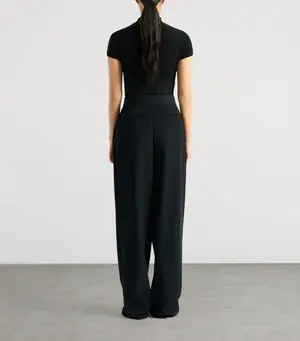 Balmain Virgin Wool Wide-leg Trousers