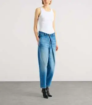 Balmain Layered Mid-rise Barrel Jeans