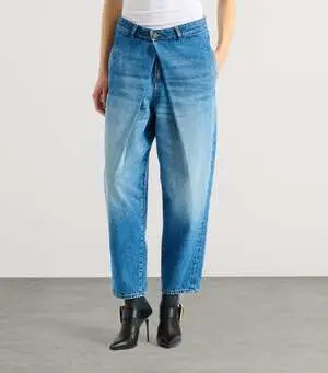 Balmain Layered Mid-rise Barrel Jeans