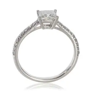 Tiffany & Co. 0.83 Carat Princess Diamond Novo Engagement Ring