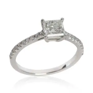 Tiffany & Co. 0.83 Carat Princess Diamond Novo Engagement Ring