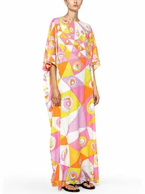 Emilio Pucci Cotton Kaftan With Geometric Print