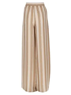 Fendi Silk Pequin Stripe Trousers