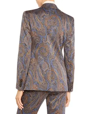 Etro Paisley Peak Lapel Fitted Jacket