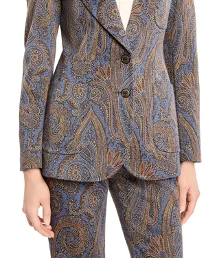 Etro Paisley Peak Lapel Fitted Jacket
