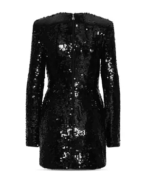 ROTATE BY BIRGER CHRISTENSEN Long Sleeve Sequin Mini Dress