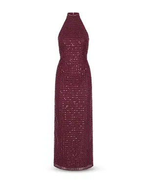 ROTATE BY BIRGER CHRISTENSEN Beaded Maxi Dress